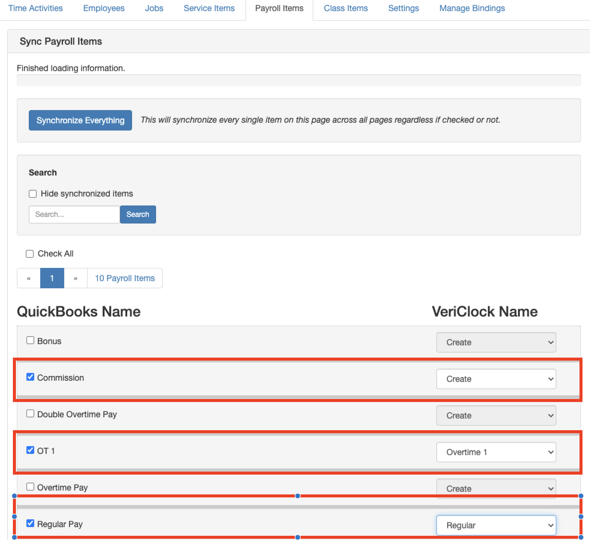 Syncing Payroll Items - QBO Canada – VeriClock