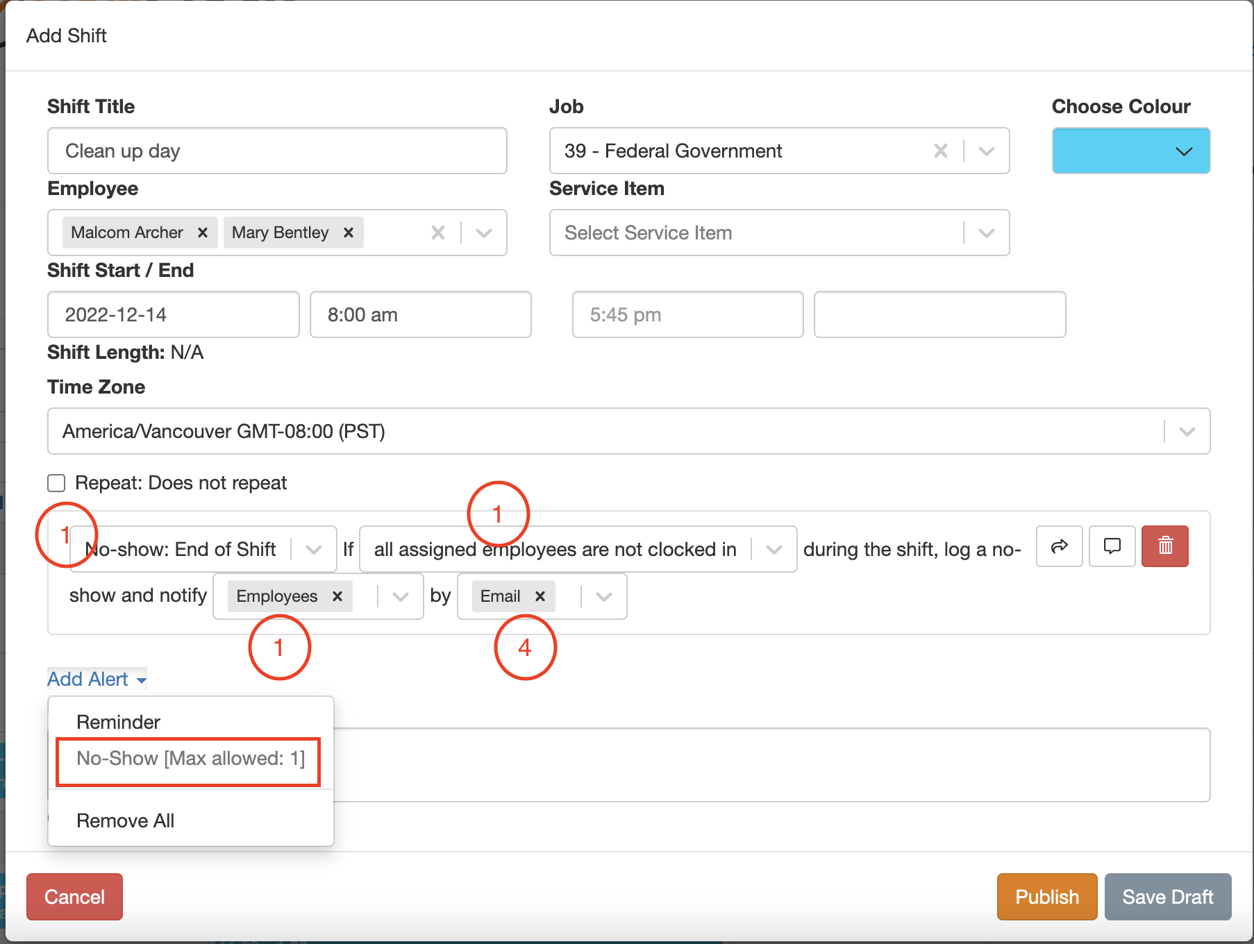 Schedule Notifications - No Show Alerts – VeriClock