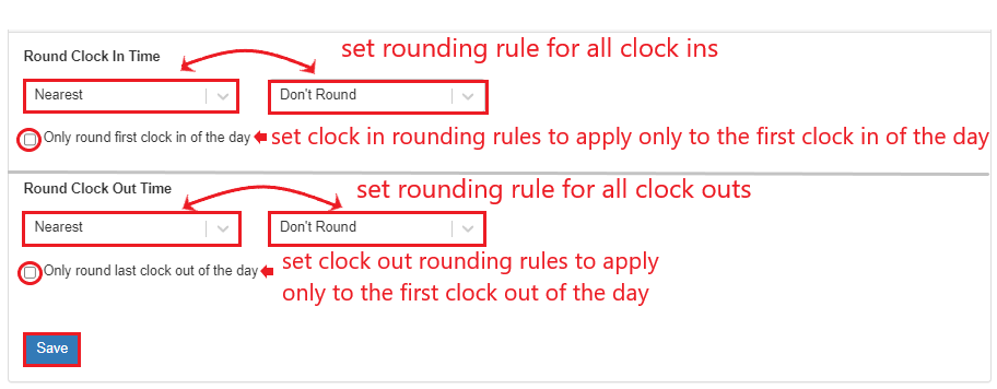 Rounding Clock In and Out Time – VeriClock