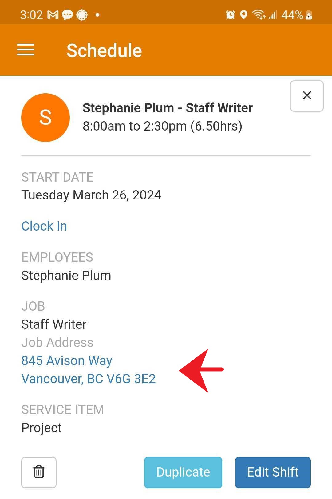 How to Navigate to a Job Address from Your Schedule in the VeriClock ...