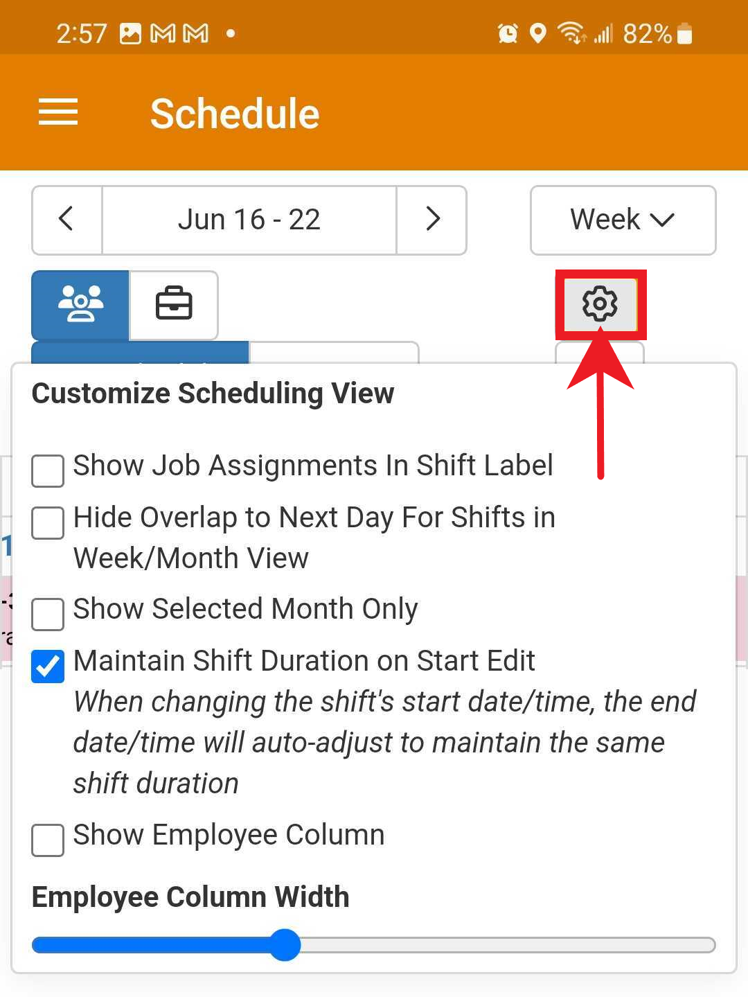 How to Customize Your Schedule View – VeriClock