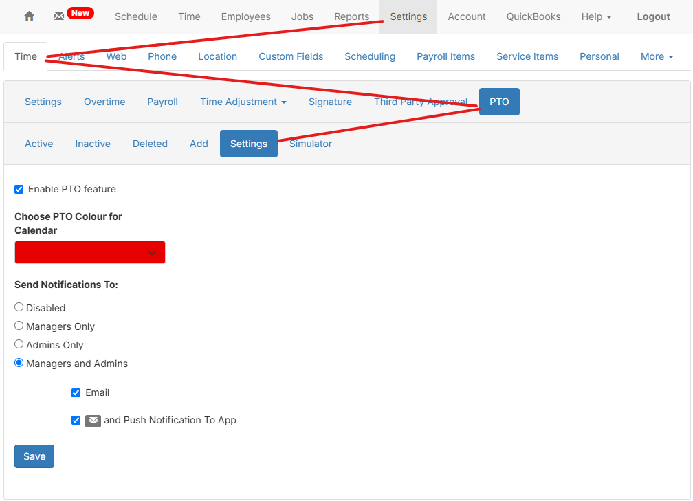Enable Time Off Tracking in Your Account – VeriClock