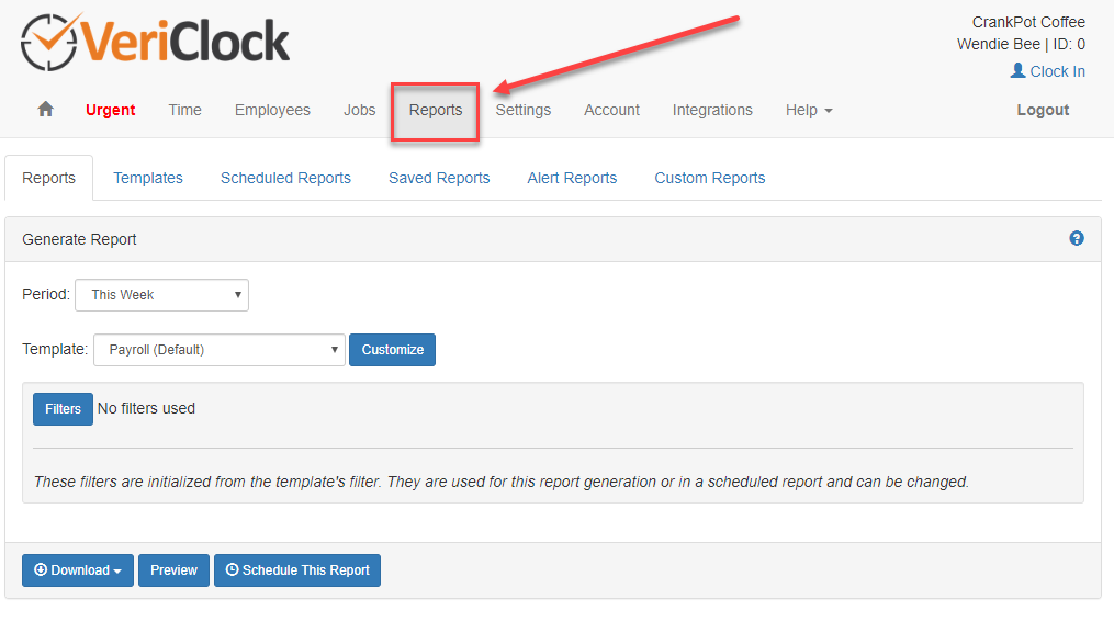 Generate a Payroll Report – VeriClock