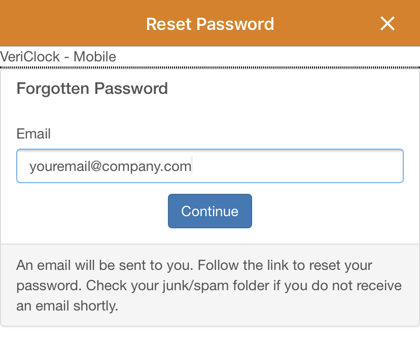How To Reset Your Password on the Mobile App – VeriClock