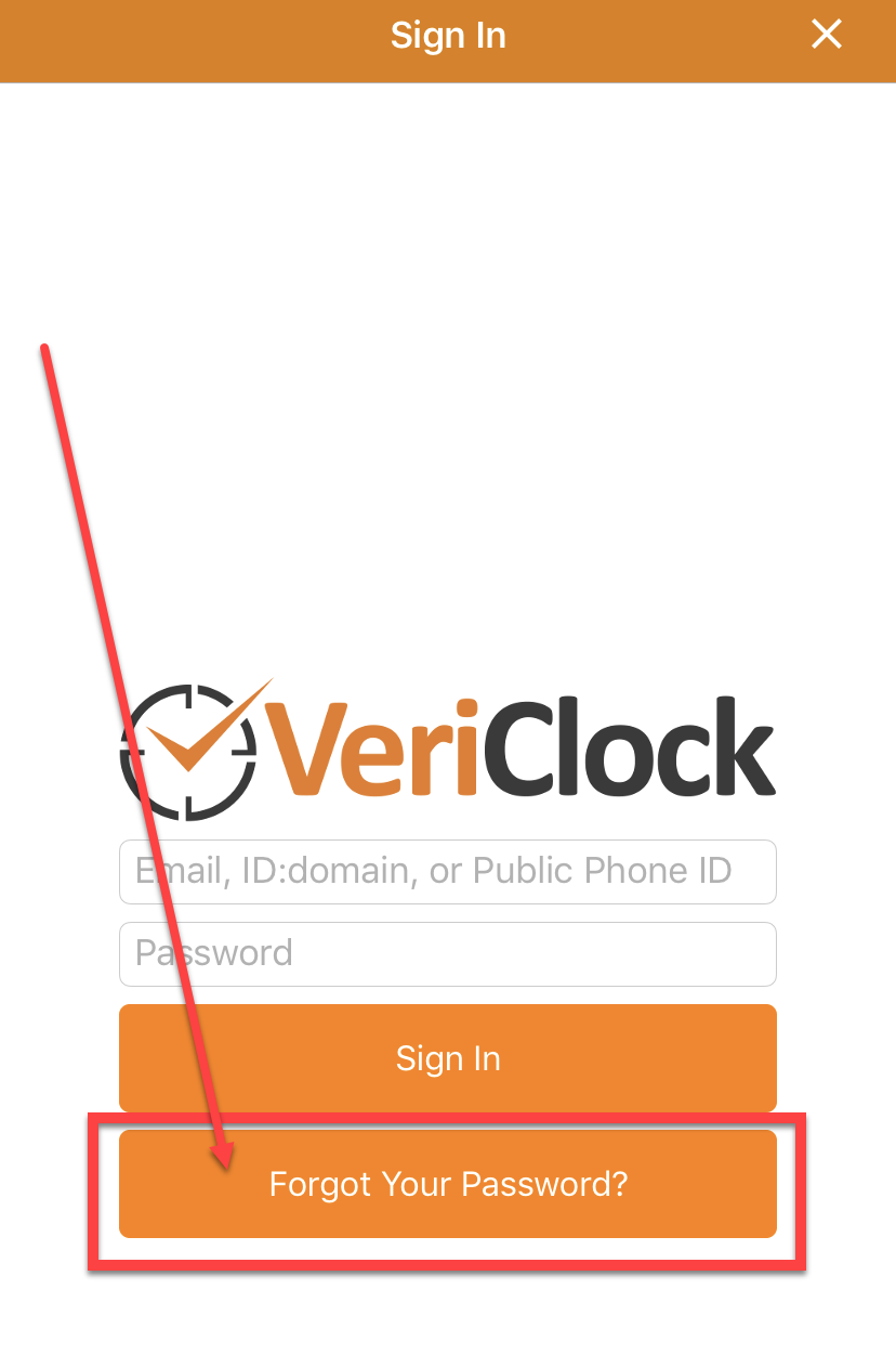 How To Reset Your Password on the Mobile App – VeriClock