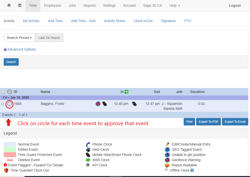 Setting up Time Approval – VeriClock
