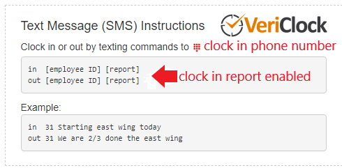 Instruction Cards For Clock in/out – VeriClock