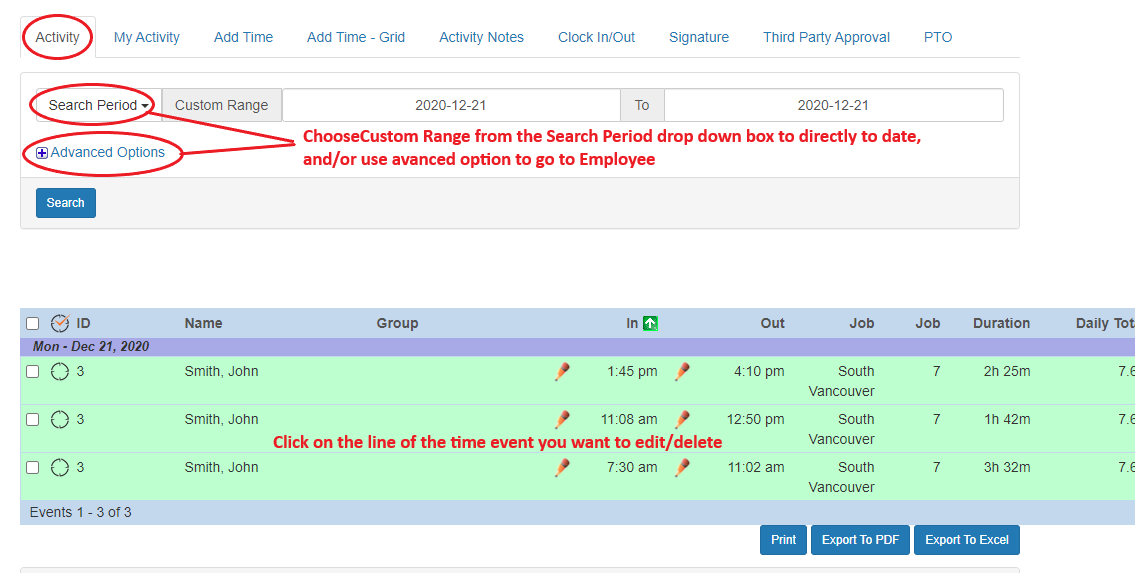 Resolving Time Conflicts in Add Time – VeriClock