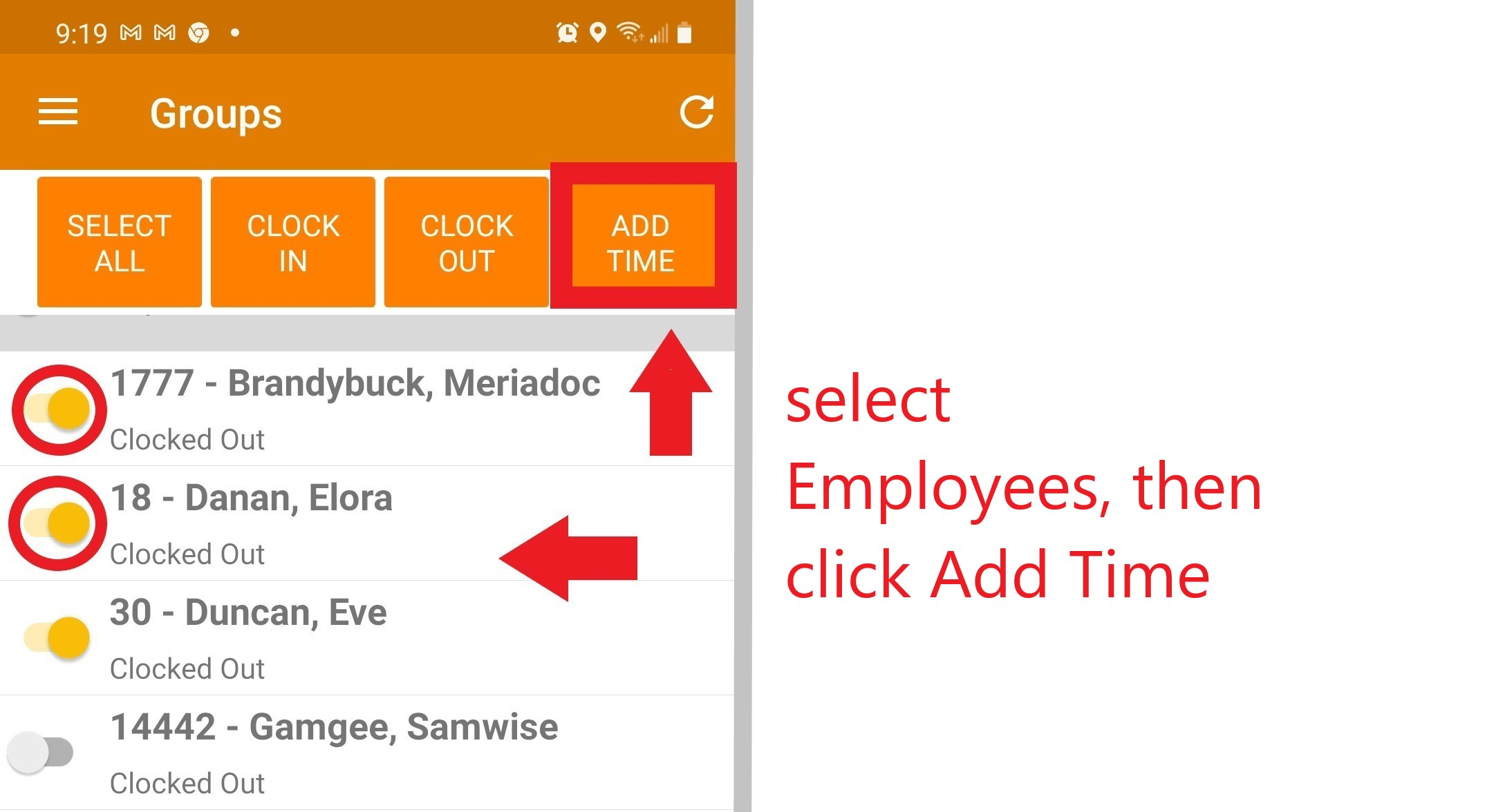Manually Enter Time for Multiple Employees - Multi-Create – VeriClock