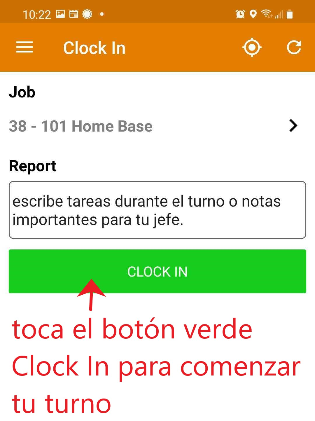 Employee Instructions for Using the VeriClock App (Spanish) - Inicie ...