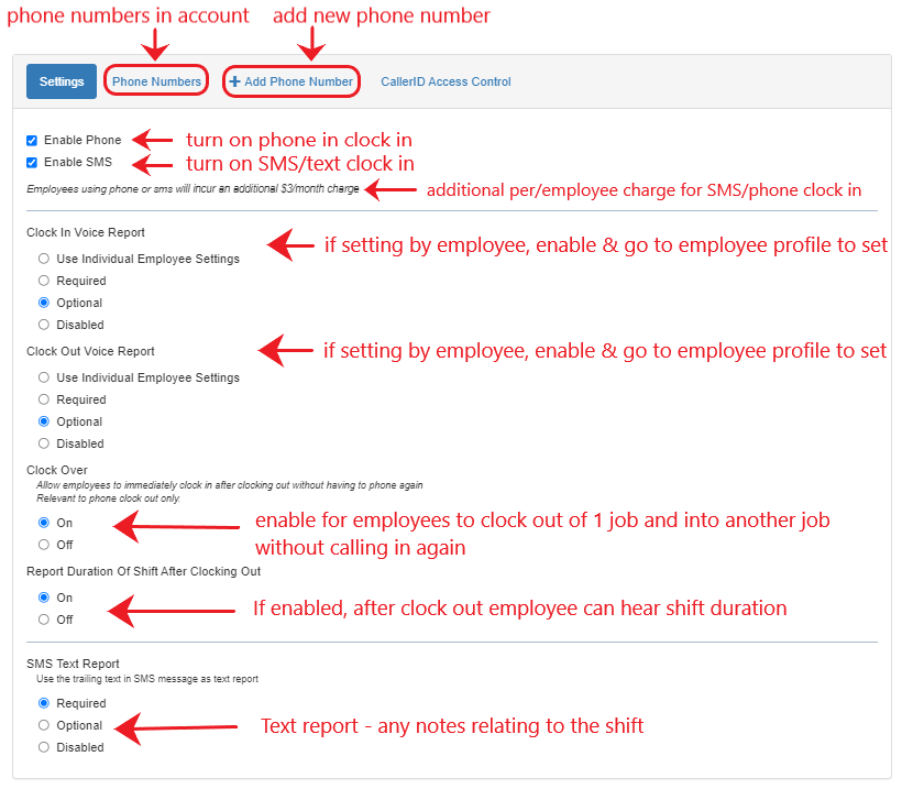 Clock in by Phone & SMS -Set Up – VeriClock