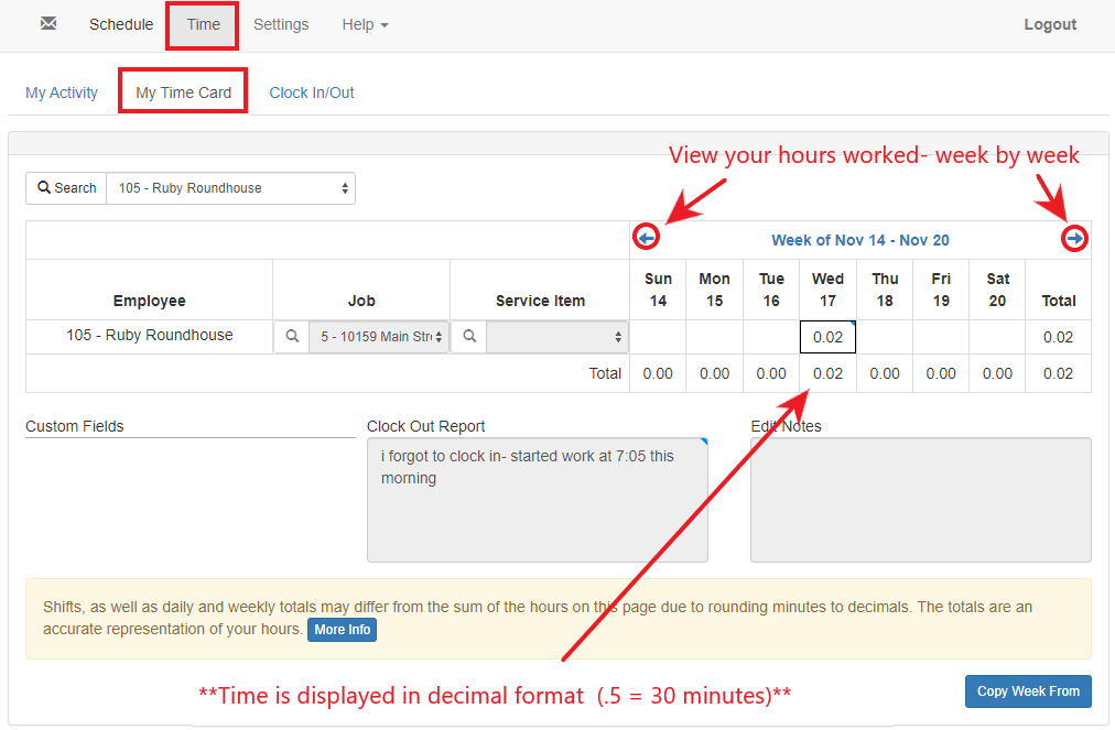 Viewing Hours For Employees Clocking In By Phone Call/SMS – VeriClock
