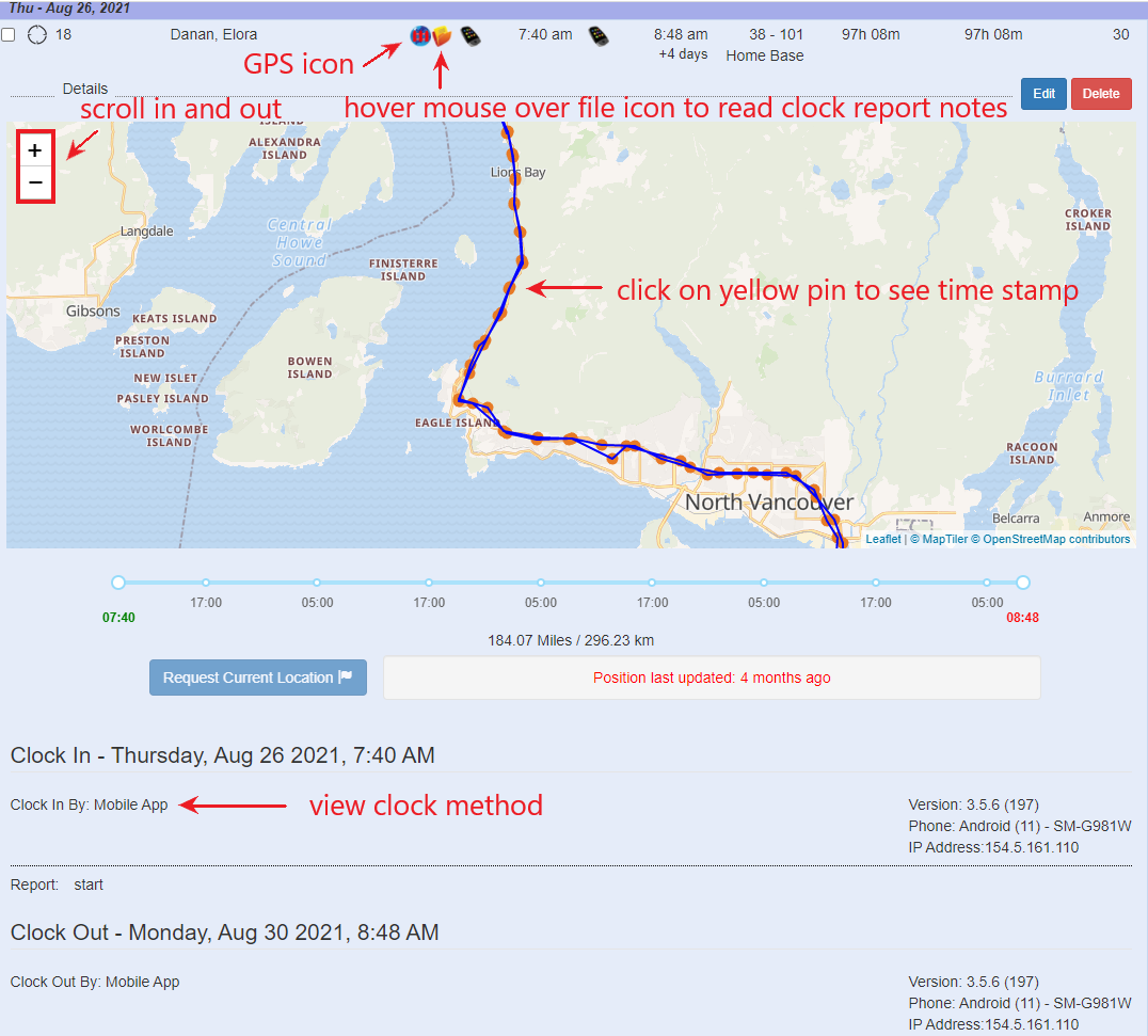View Clock In & Clock Out Activity – VeriClock