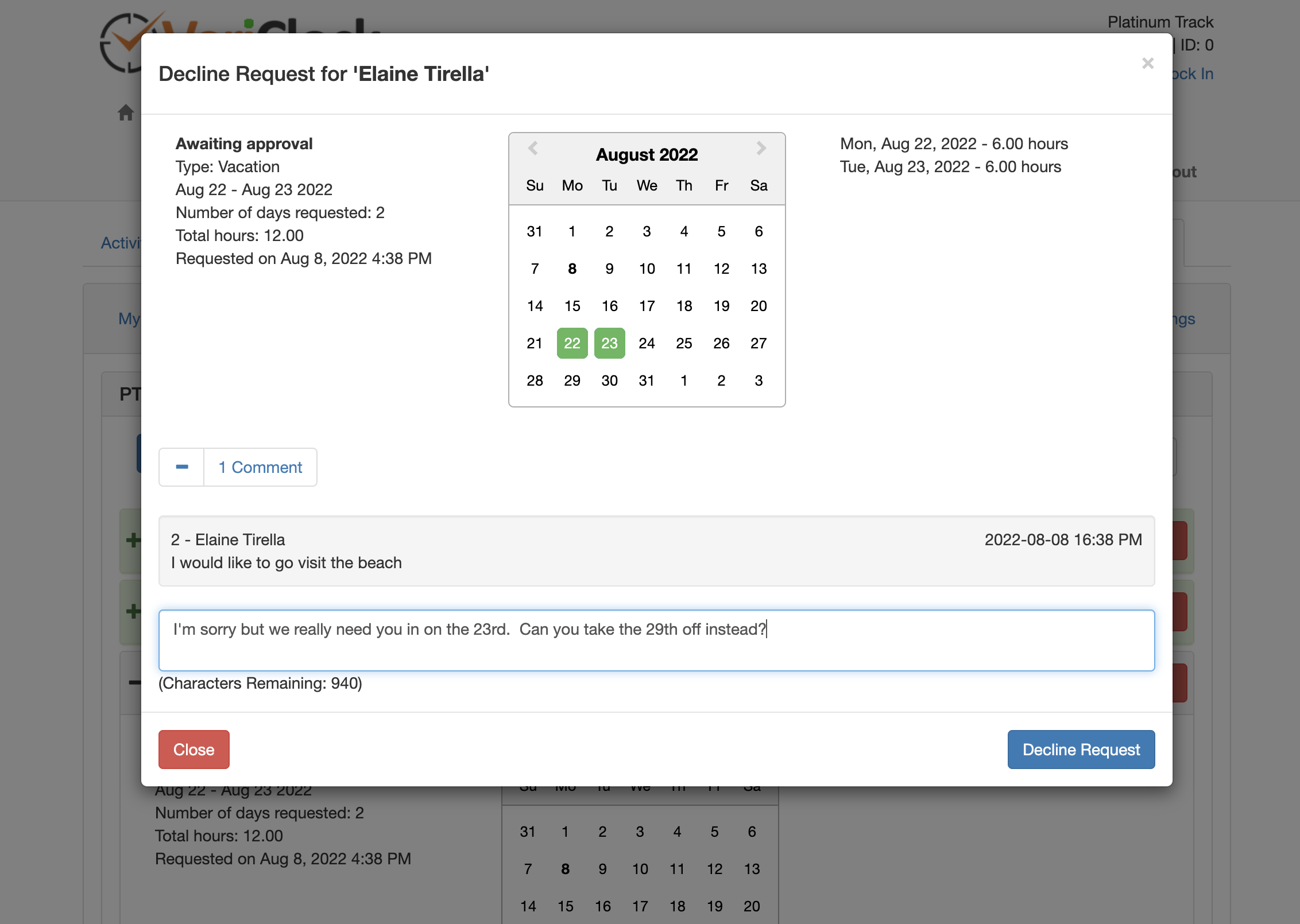 Enhancements to VeriClock's Time Off Tracking Feature – VeriClock