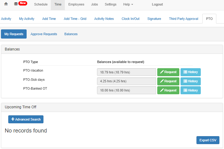 Requesting PTO – VeriClock